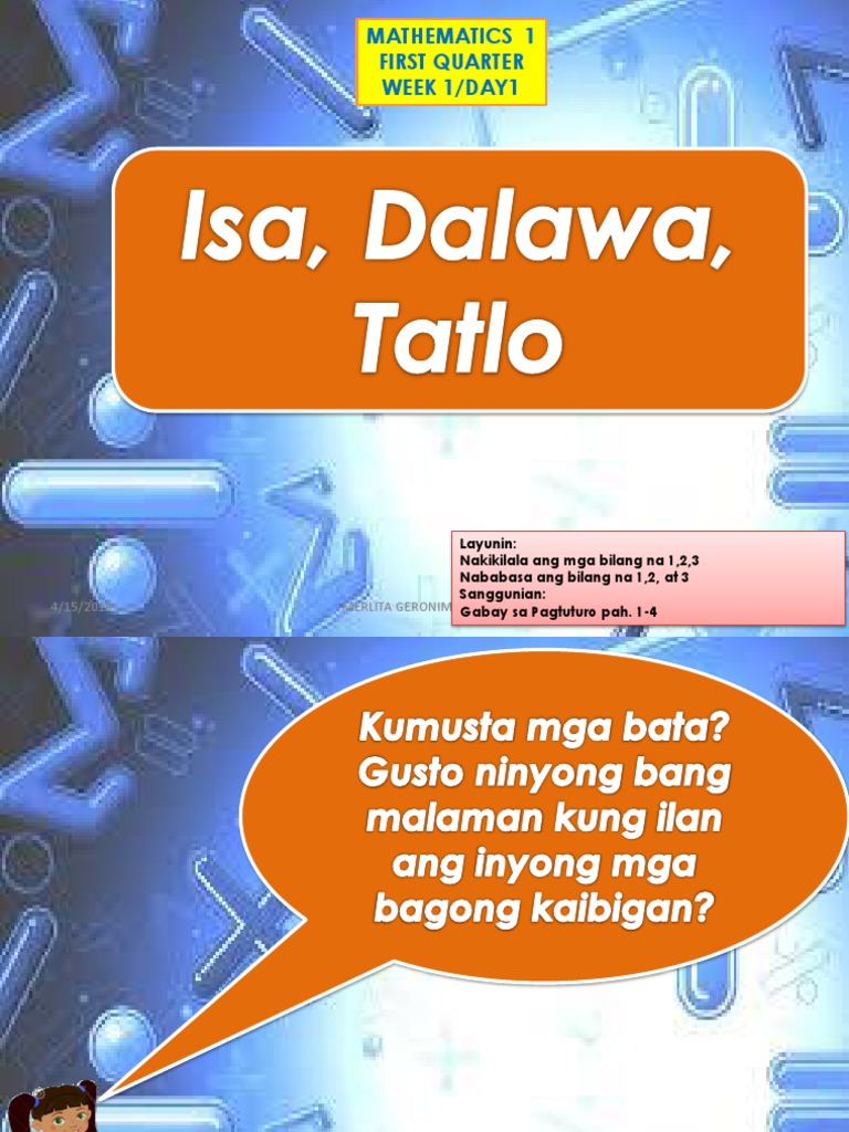 Isa, Dalawa, Tatlo | PDF