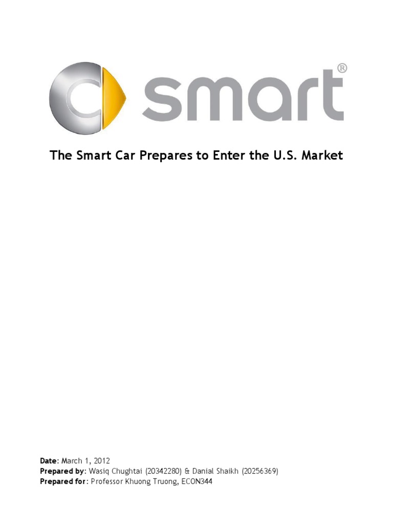 Smart Car Case Study | PDF | Compact Car | Risk