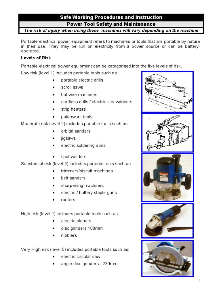 2power Tool Safety Instruction | PDF | Personal Protective Equipment ...