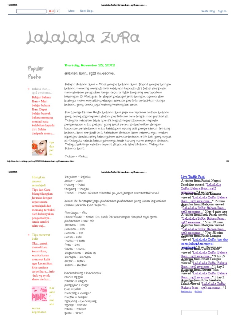 LaLaLaLa ZuRa - Bahasa Iban... Sgt2 Awesome. | PDF