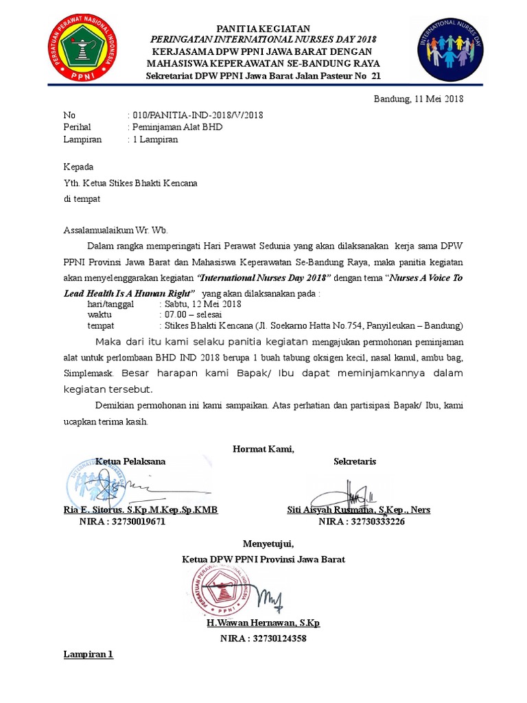 Surat Pinjam Alat BHD | PDF