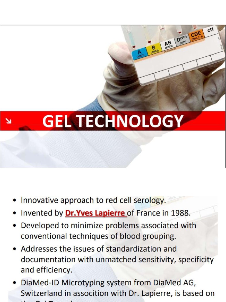 Gel Card Method in Blood Grouping | PDF