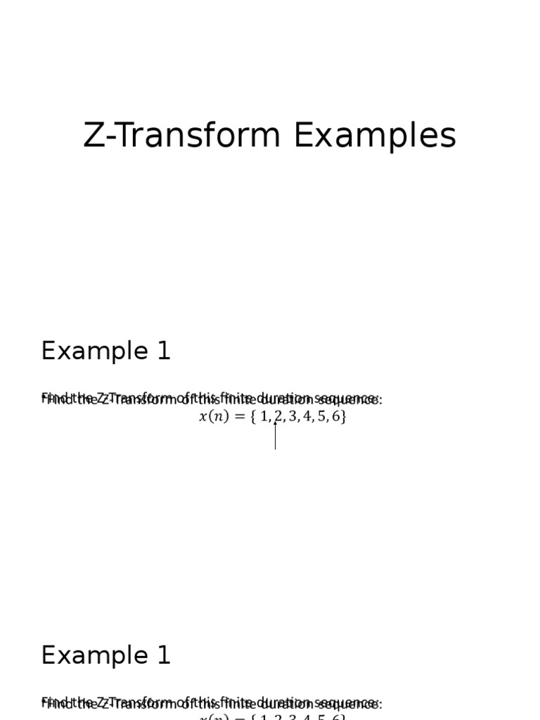 07.5.Z-Transform Examples | PDF