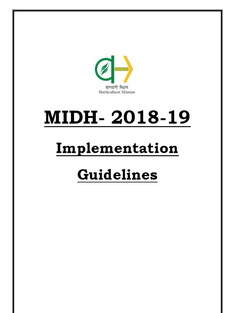 Implementation Guidelines-2018-19 Horticulture PDF | PDF | Invoice ...