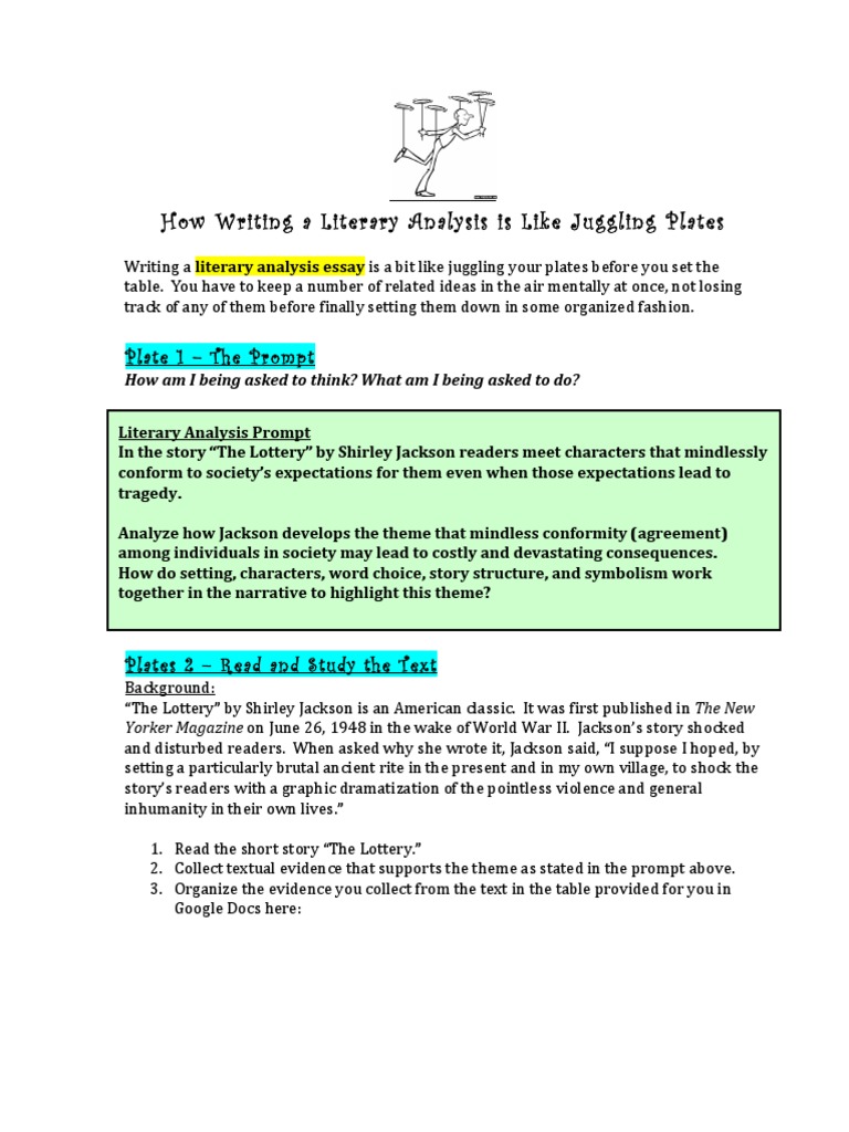 The Lottery Literary Analysis | PDF | Conformity