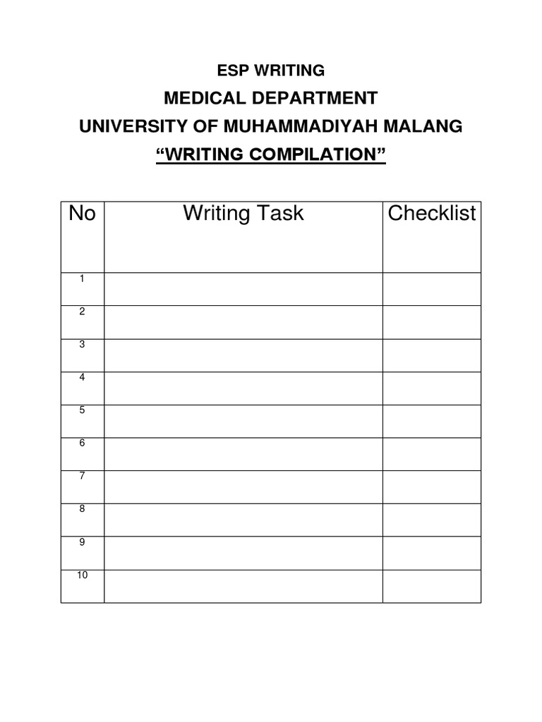 ESP WRITING Compilation | PDF