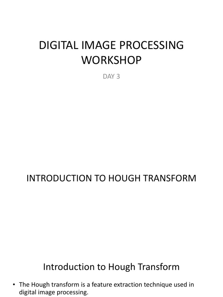 Digital Image Processing Workshop | PDF | Line (Geometry) | Digital Image