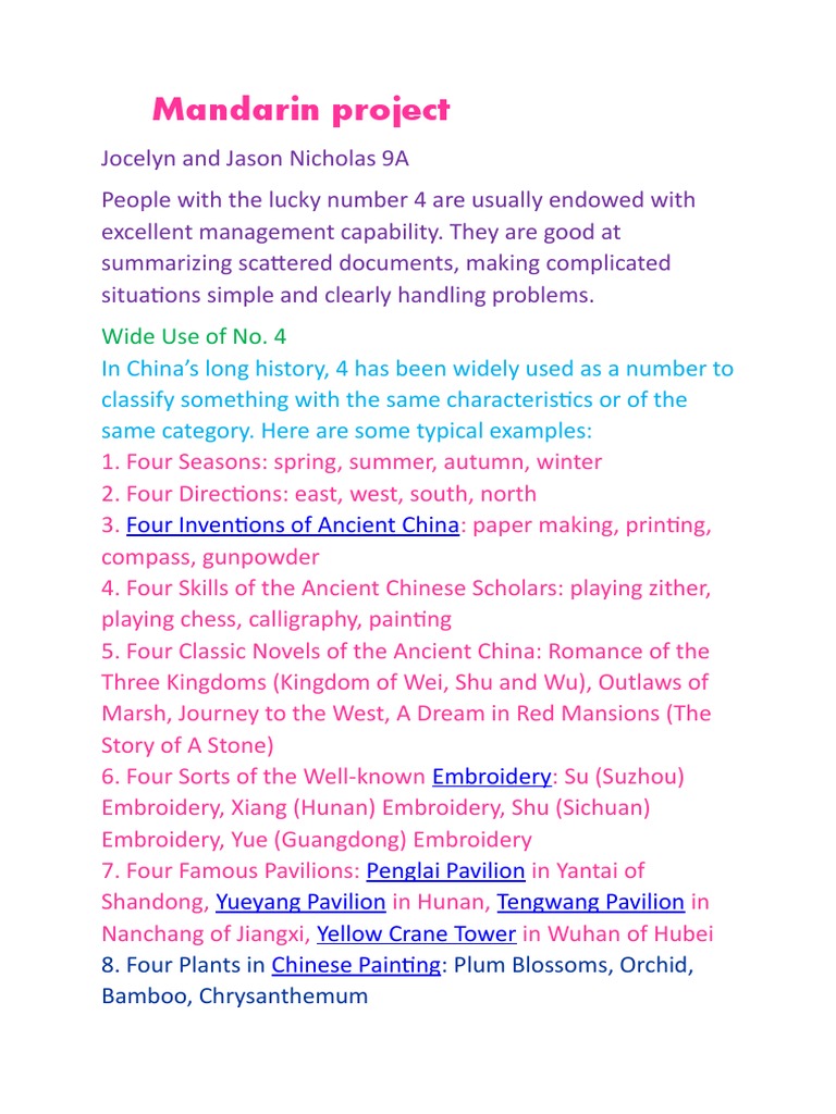 Significance of Number 4 in China | PDF | East Asia | China