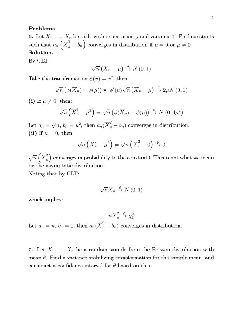 Variance Stabilization for Poisson Mean | PDF | Scientific Method ...