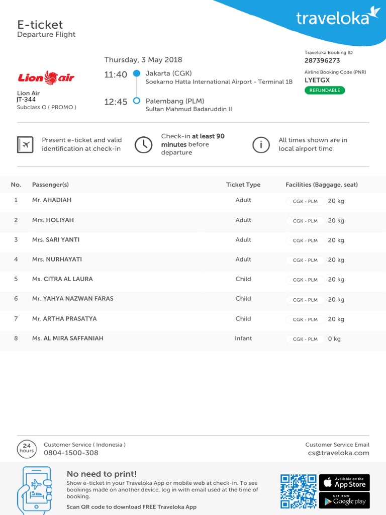Traveloka Ticket | PDF | Airlines | Industries