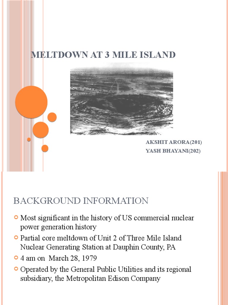 Three Mile Island Meltdown Overview | PDF | Nuclear Physics | Power Station