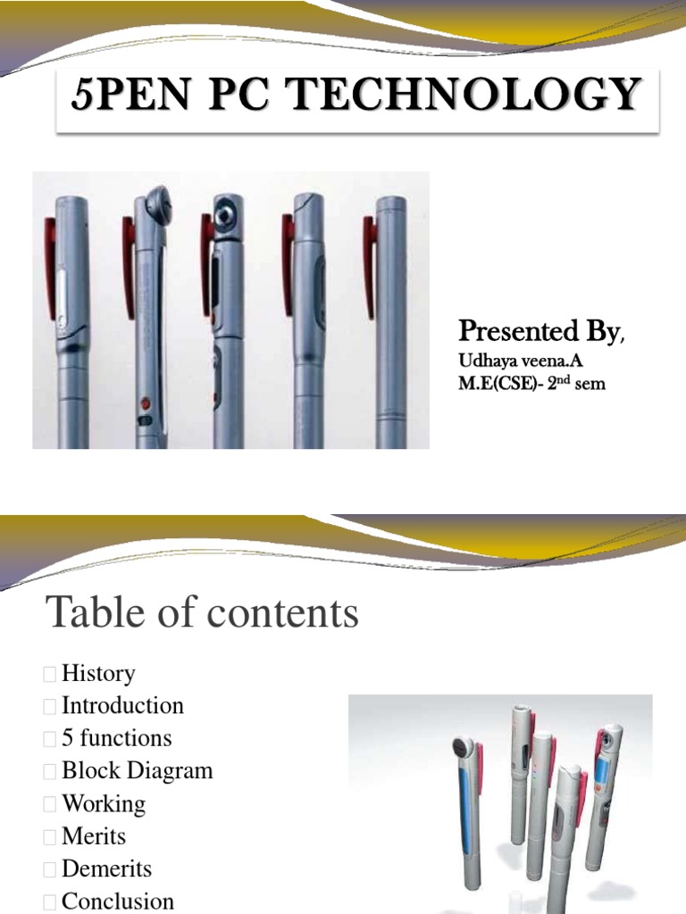 5 Pen PC Technologyfinalppt | PDF | Computer Keyboard | Personal Computers