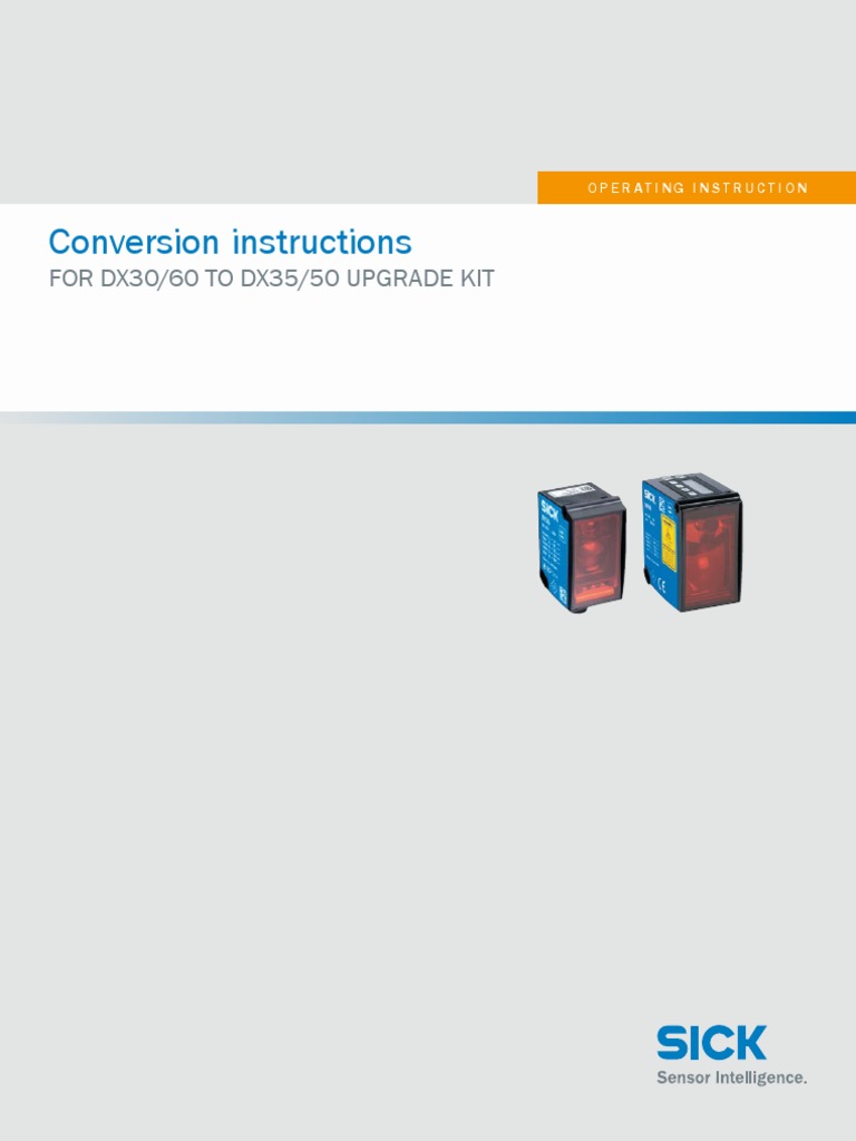 Conversion Instructions: For Dx30/60 To Dx35/50 Upgrade Kit | PDF | Light Emitting Diode | Sensor