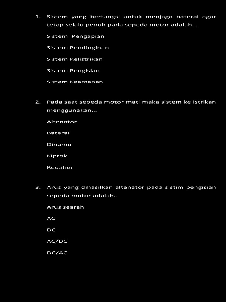 Soal Pengisian TSM | PDF