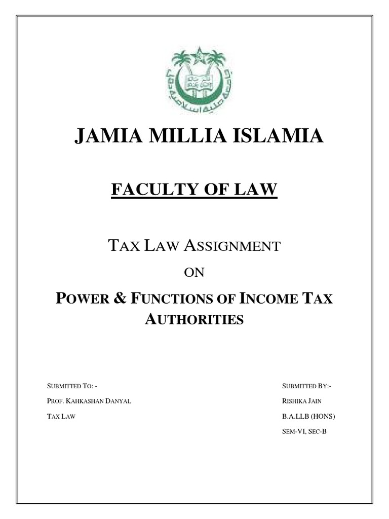 Powers and Functions of Income Tax Authorities in India: An Analysis of ...