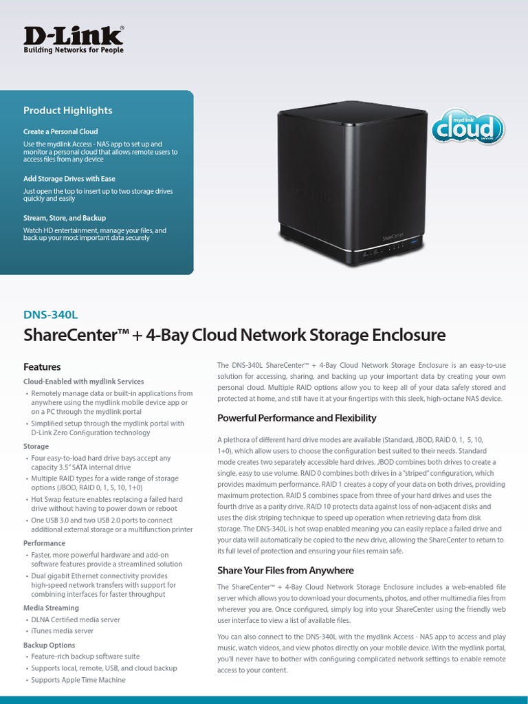 Sharecenter™ + 4-Bay Cloud Network Storage Enclosure: Product ...
