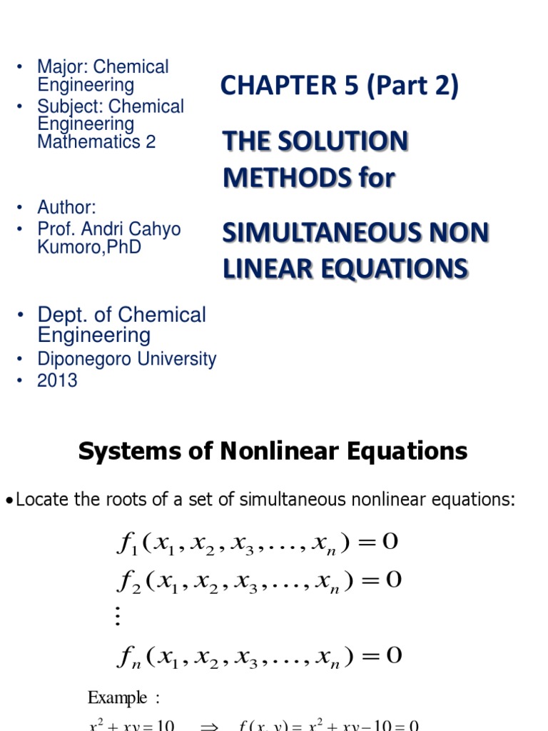 NLE Solution | PDF | Nonlinear System | Equations