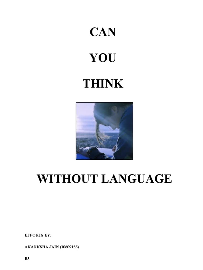 Can We Think Without Language 11 | PDF | Thought | Mind