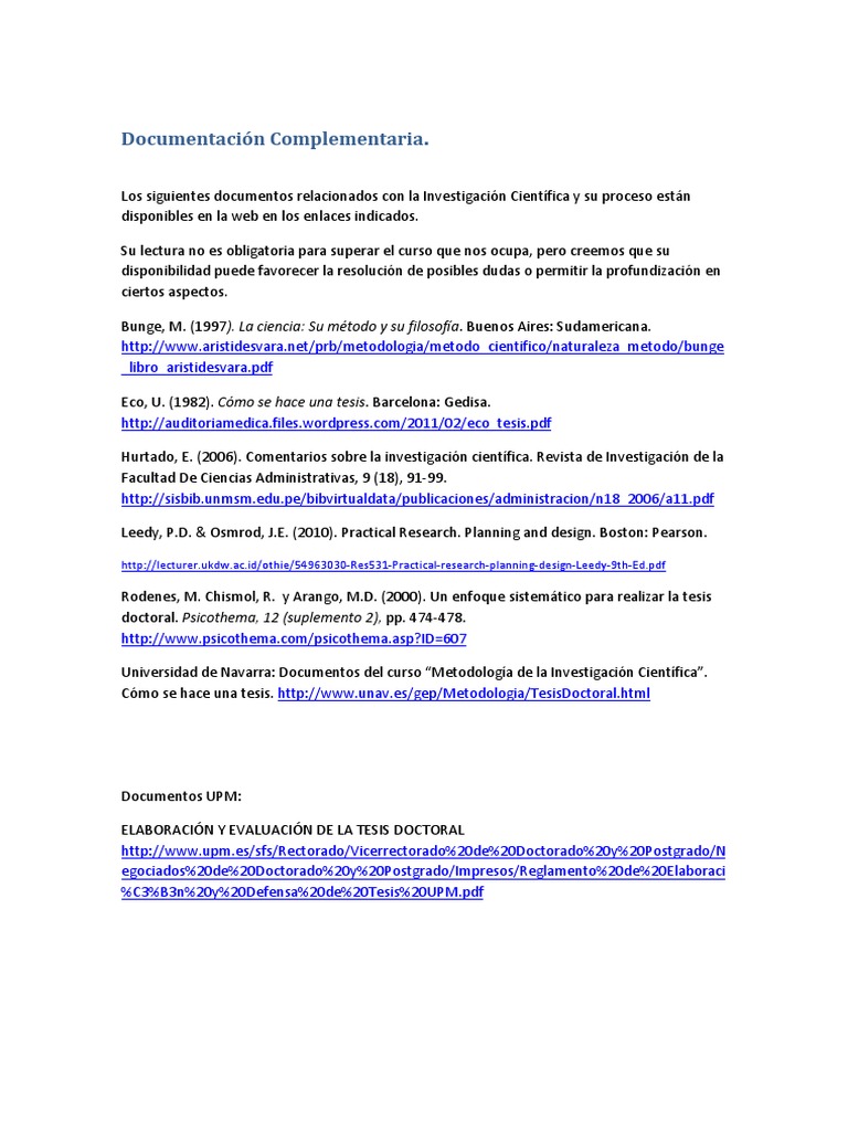 Documentación Complementaria | PDF