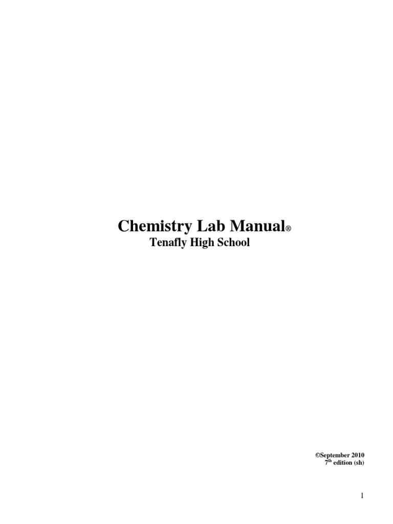 Chem .Lab Instruction Manual 10-11 PDF | PDF | Emission Spectrum ...