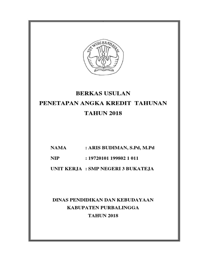 Cover Berkas Usulan Pak - Arisbudiman | PDF