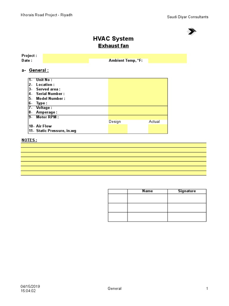 Fan Checklist | PDF | Chemical Engineering | Applied And ...