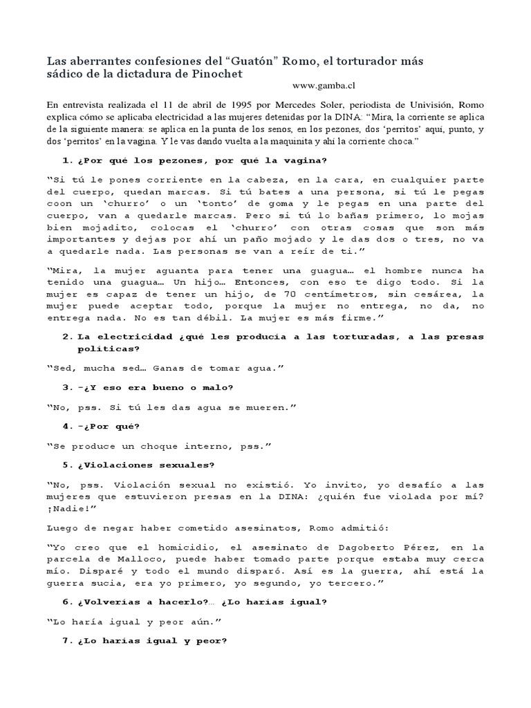 Entrevista Al Guaton Romo | PDF | Violación | Violencia