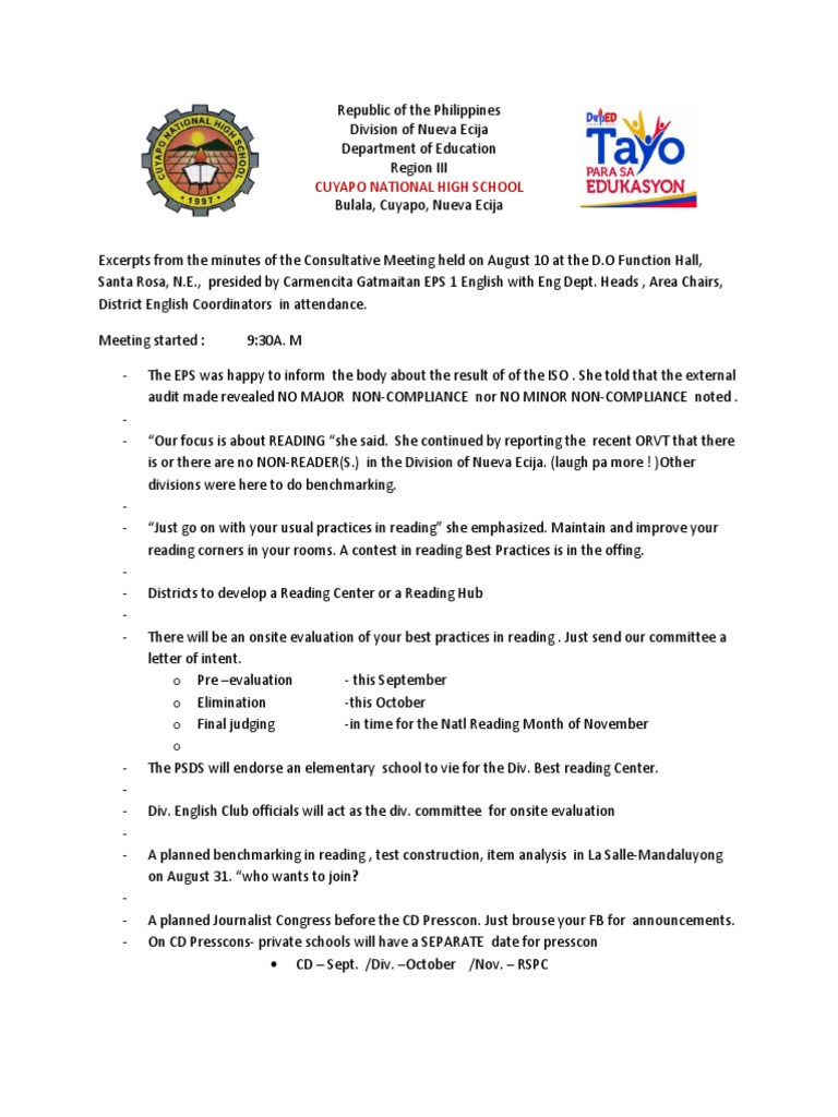 Consultative Meeting Format | PDF | Behavior Modification | Learning