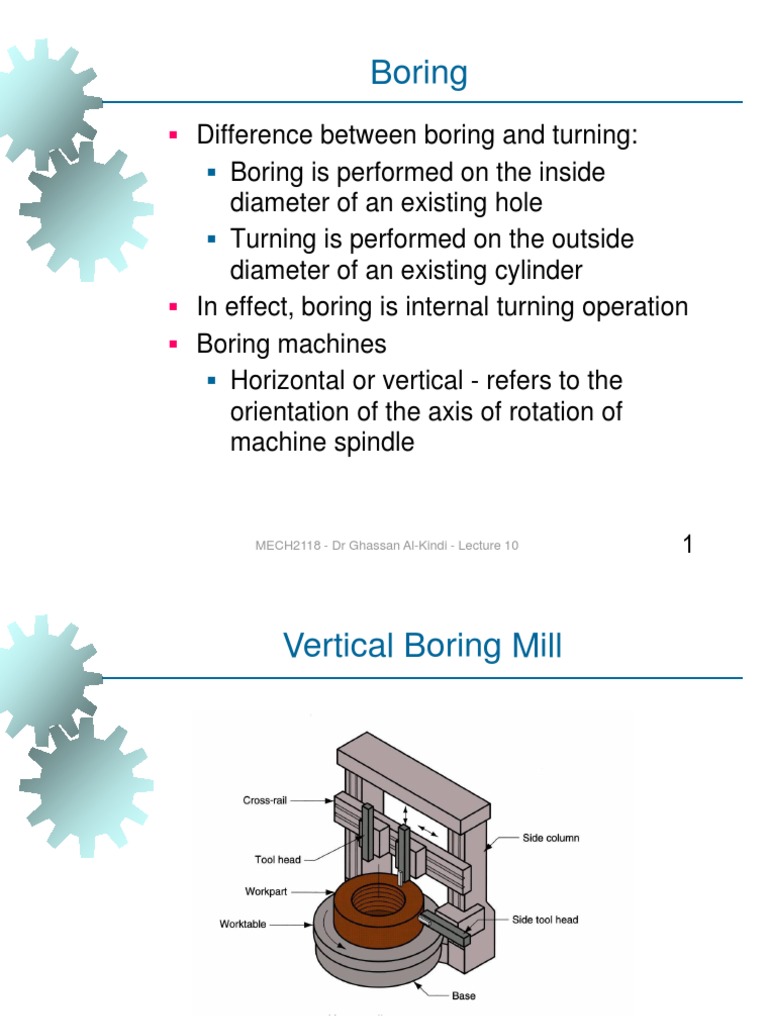 Boring vs. Drilling: Key Machining Concepts | PDF | Machining | Drilling