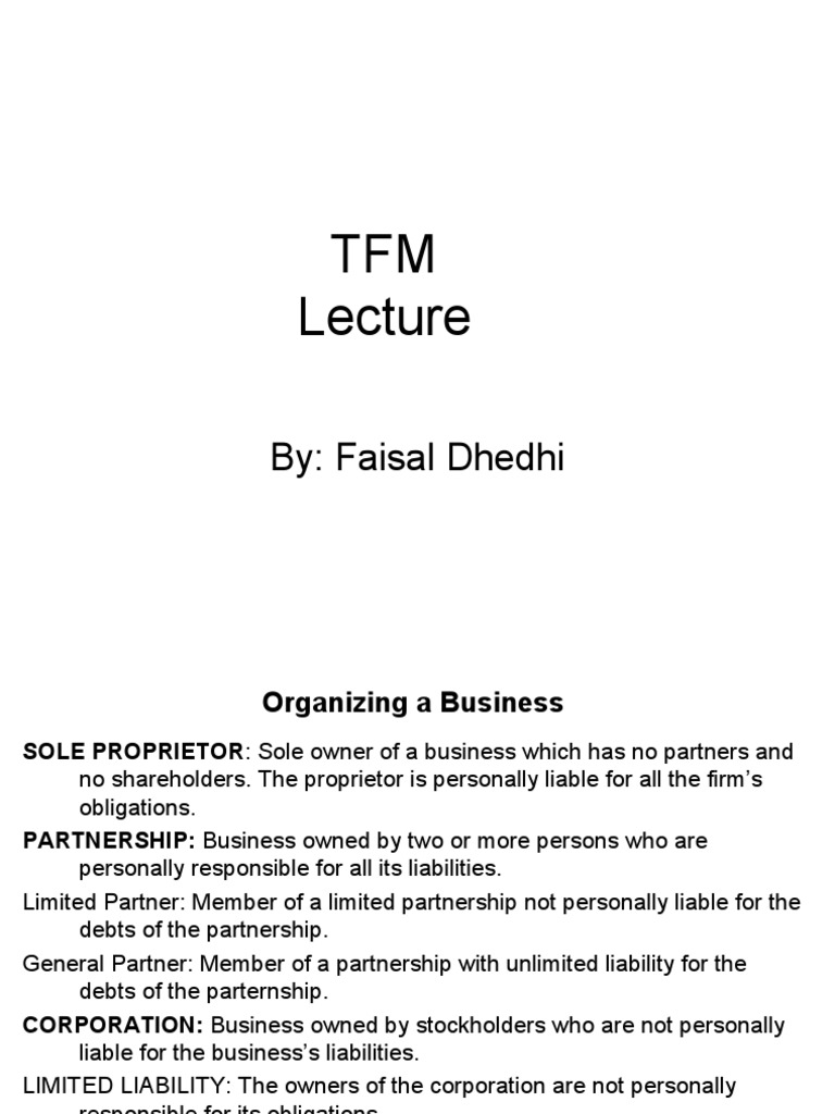 TFM Slides | PDF | Bonds (Finance) | Yield (Finance)