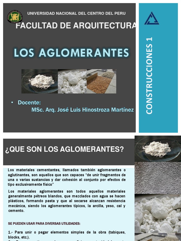 Los Aglomerantes | PDF | Yeso | Cemento