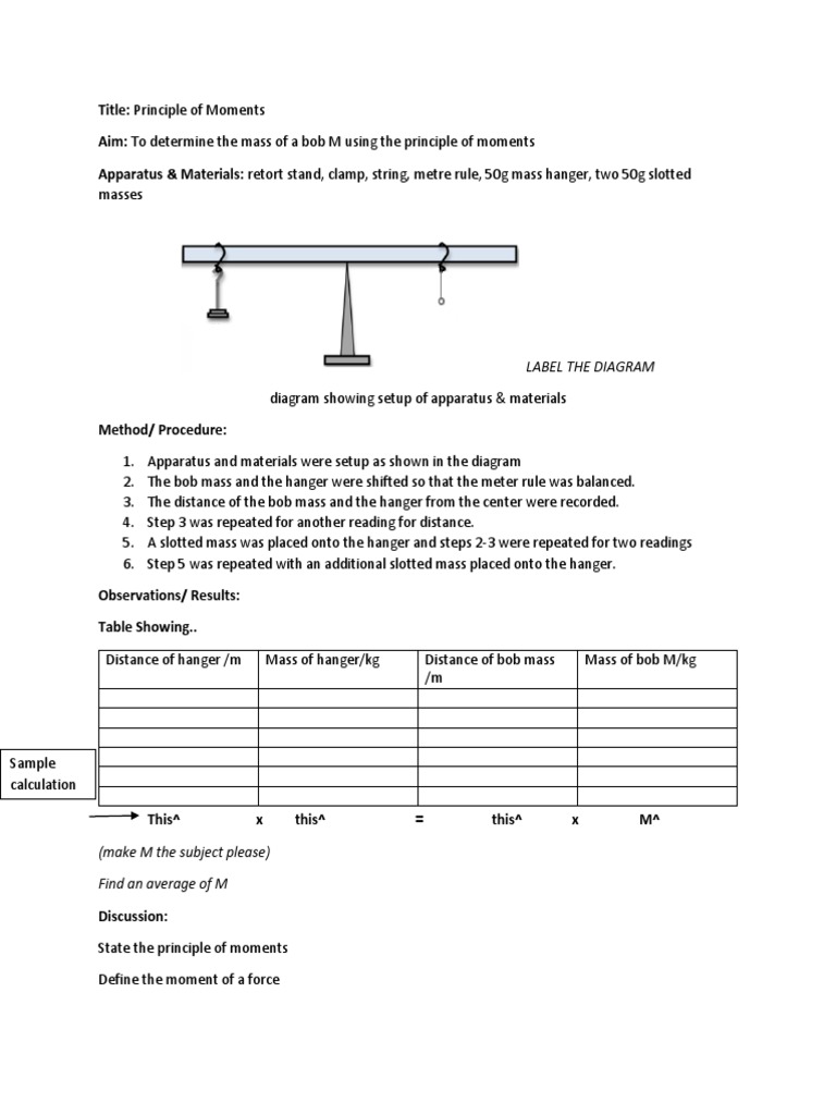 Principle of Moments | PDF