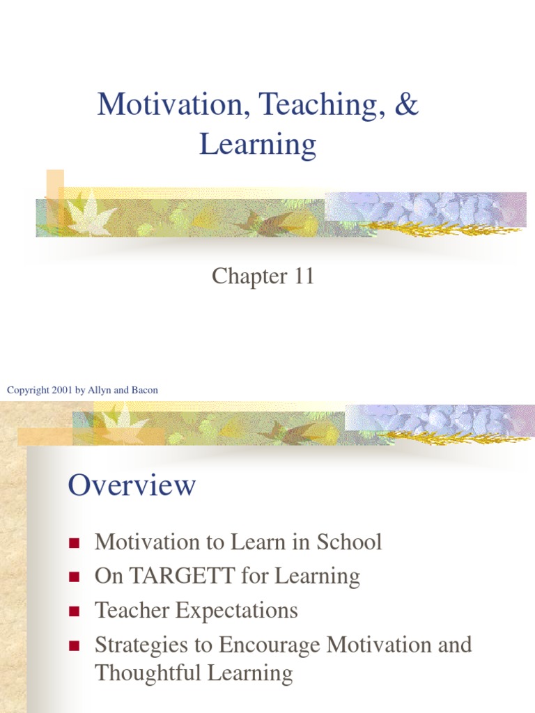 Motivation, Teaching, & Learning | Download Free PDF | Motivation ...