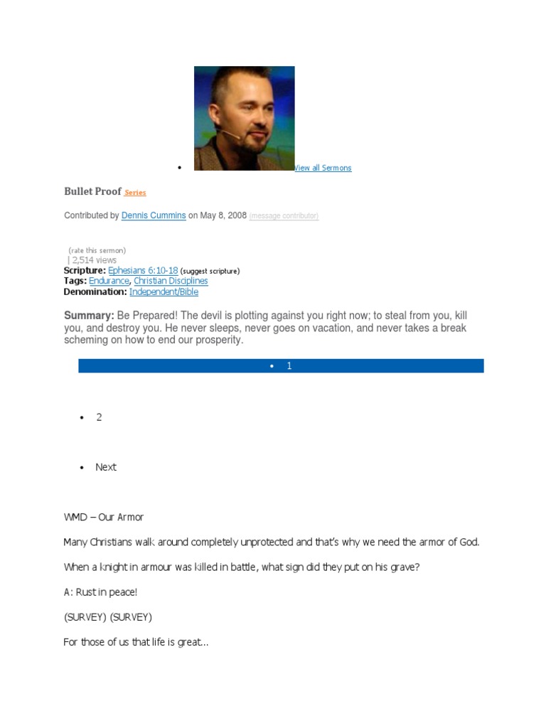 Bulletproof Faith: Putting On the Full Armor of God | PDF | Devil | Jesus