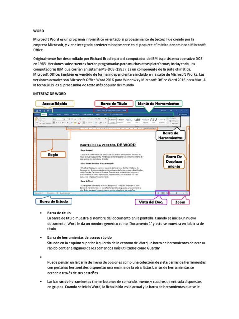 Interfaz de Microsoft Word 2022 | PDF | Microsoft Word | Microsoft