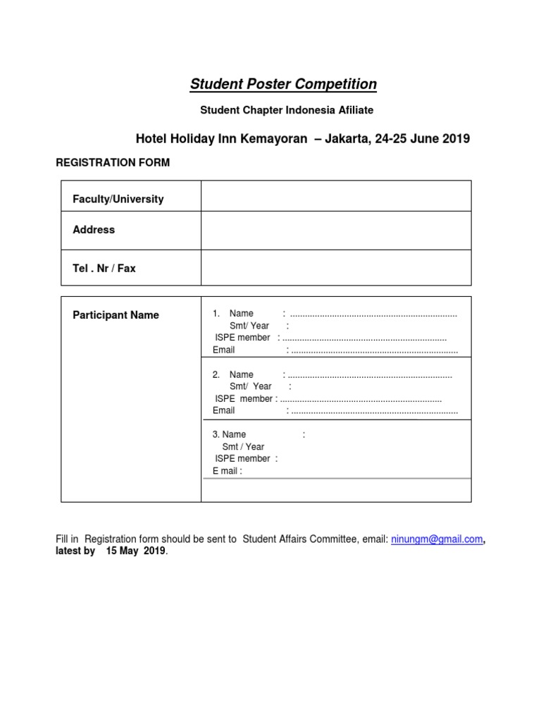 Student Poster Competition Registration | PDF