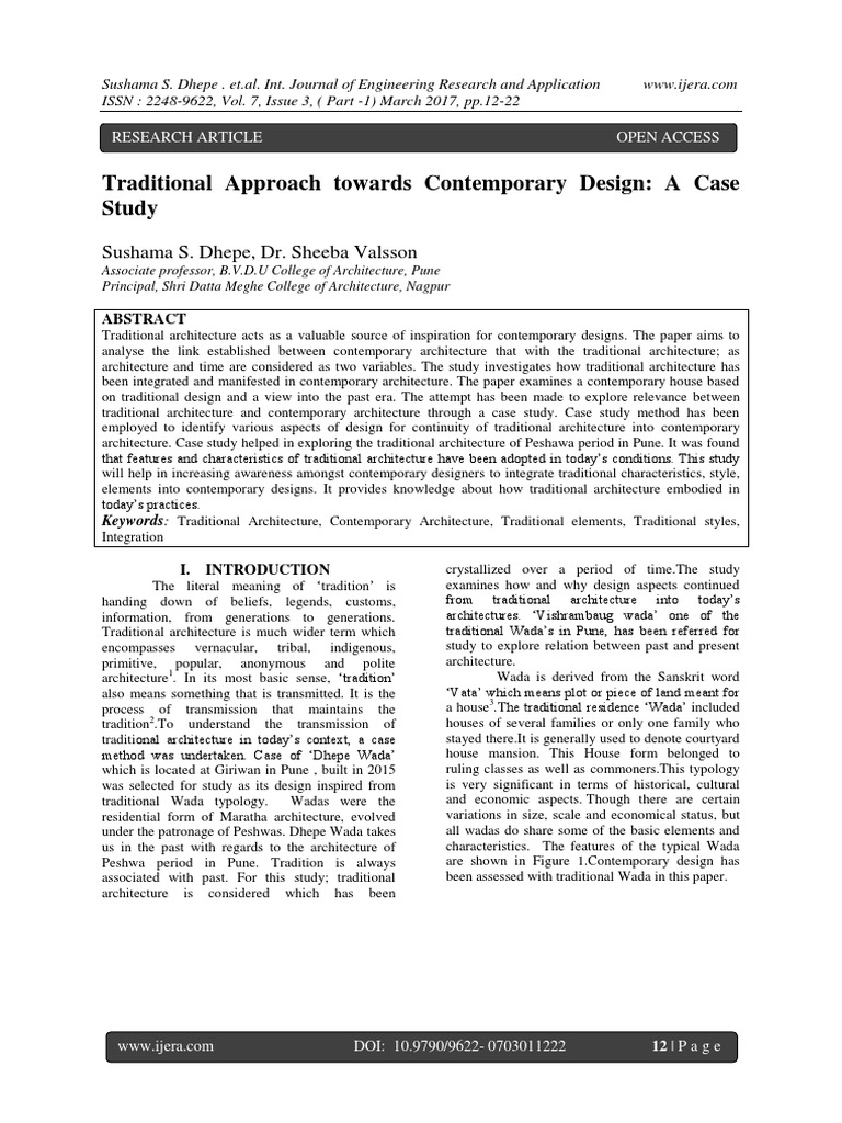 Contemporary Wada Design Case Study | PDF | Courtyard | Window