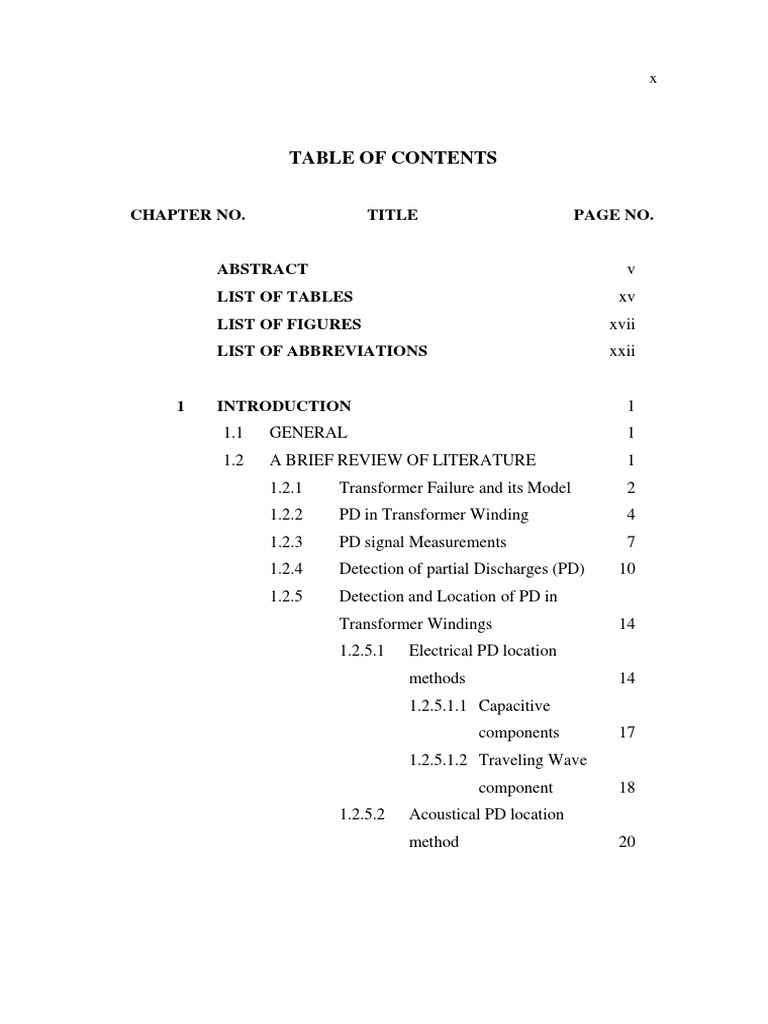 Chapter No. Title Page No | PDF | Transformer | Experiment
