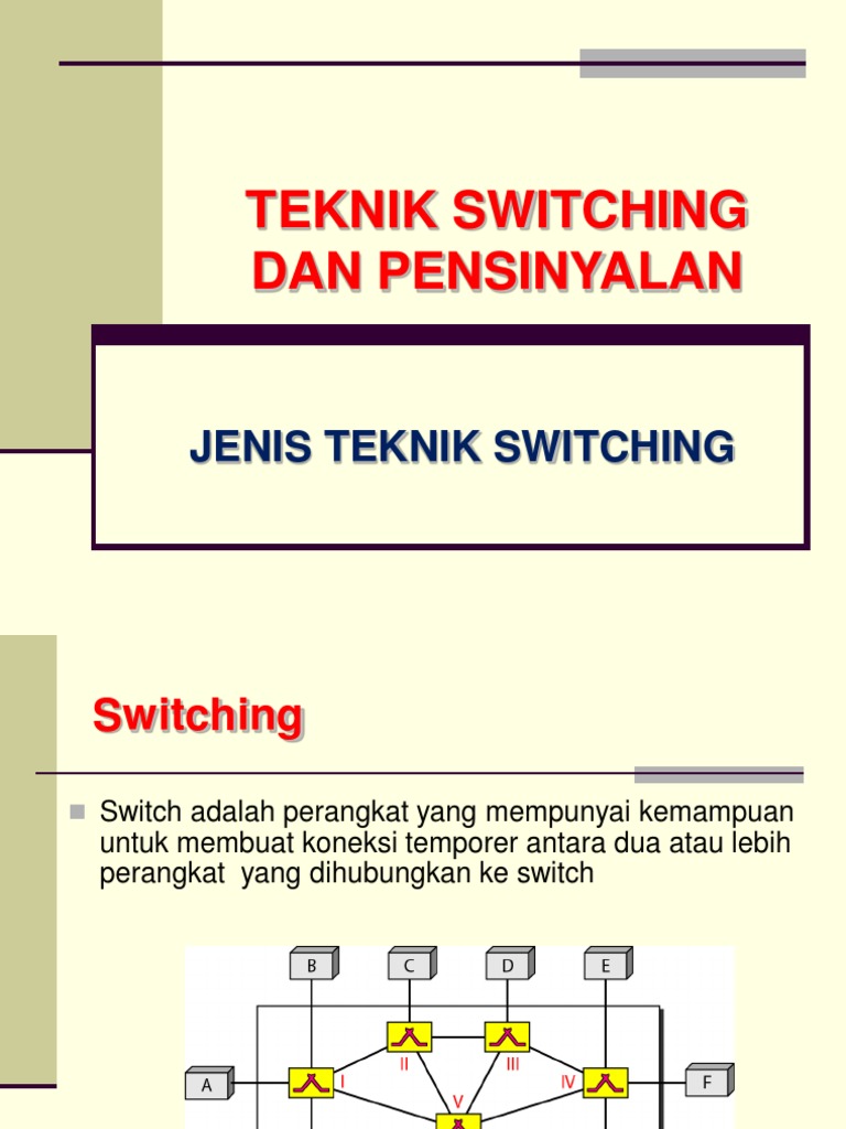 Pertemuan 3 Jenis Teknik Switching | PDF