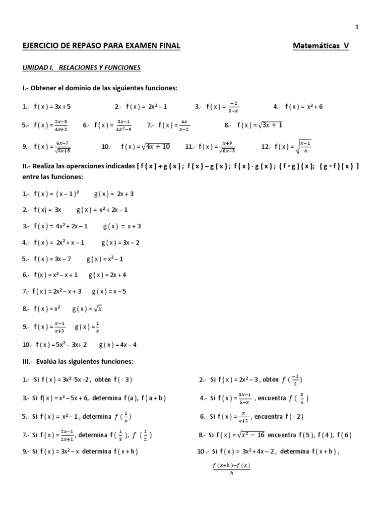 Ejercicio de Repaso para Exam - Final Mate - V | PDF | Triángulo | Funciones trigonométricas