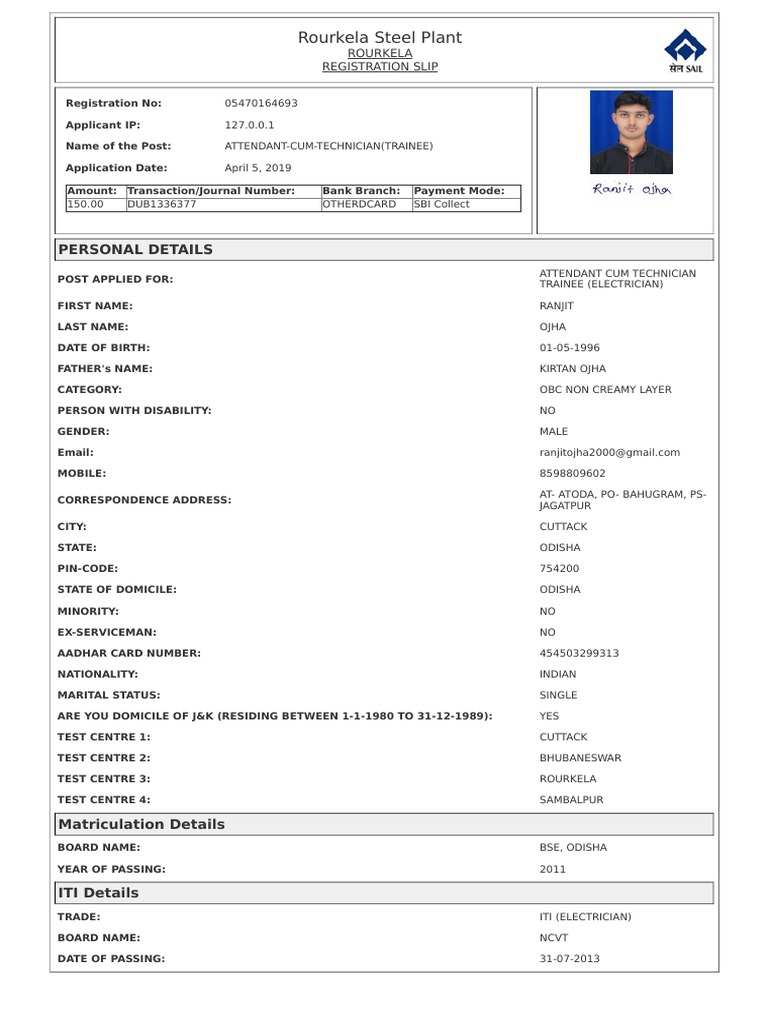 Registration Slip PDF | PDF | Financial Technology | Finance & Money ...