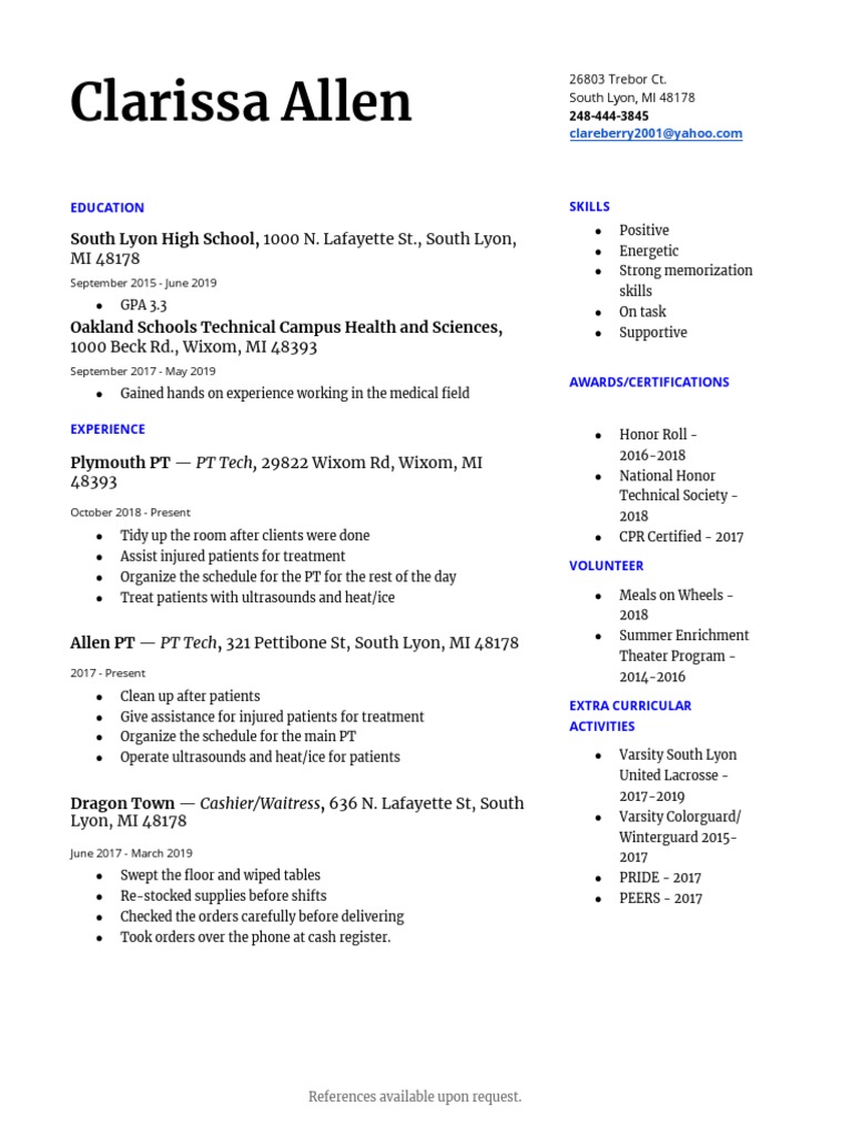 Allen Resume | PDF | Clinical Medicine | Medical Specialties