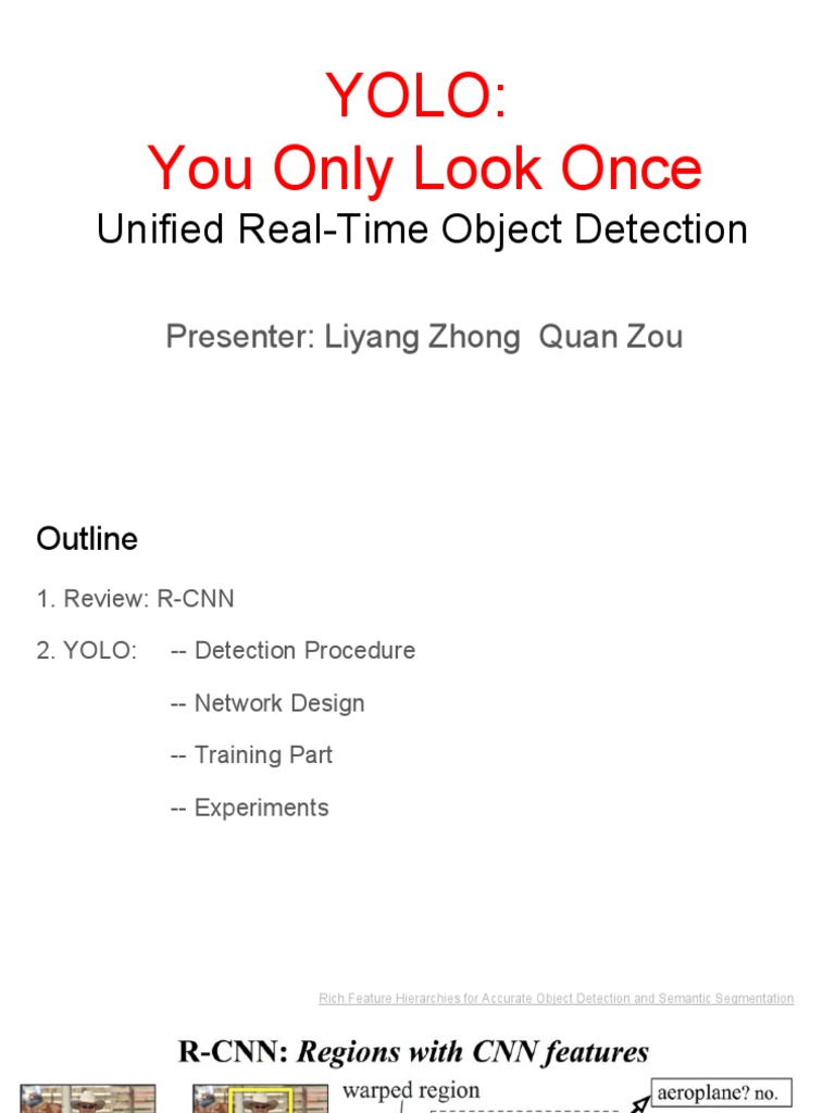 Yolo: You Only Look Once: Unified Real-Time Object Detection | PDF ...