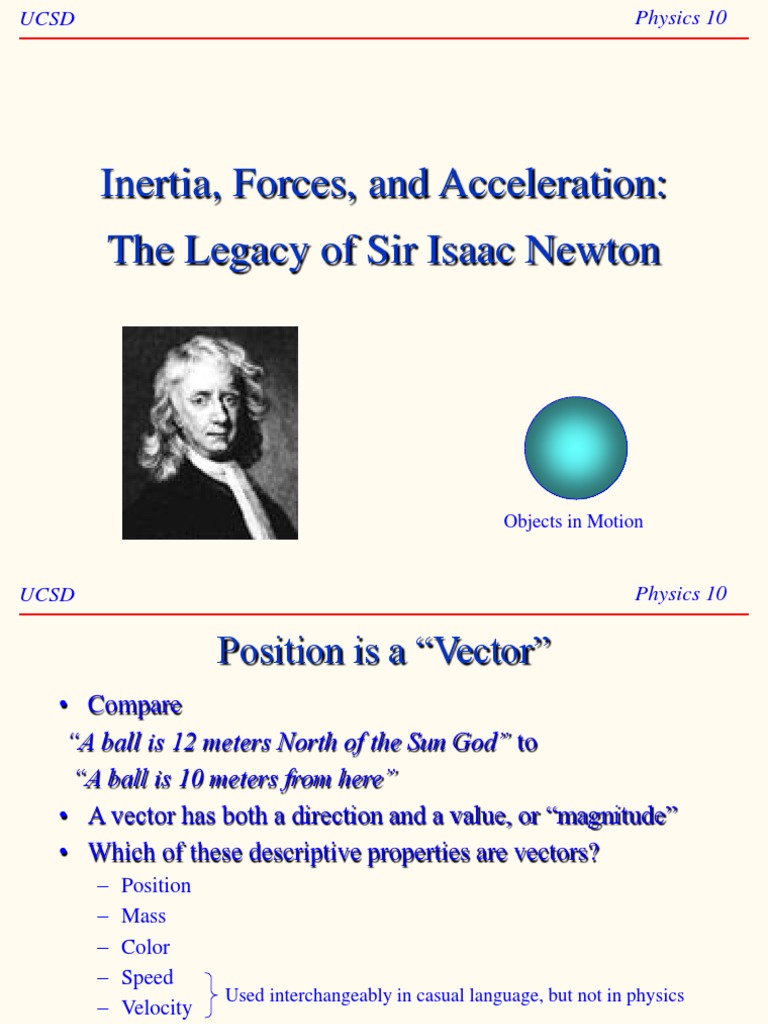 Inertia, Forces, and Acceleration: The Legacy of Sir Isaac Newton | PDF ...