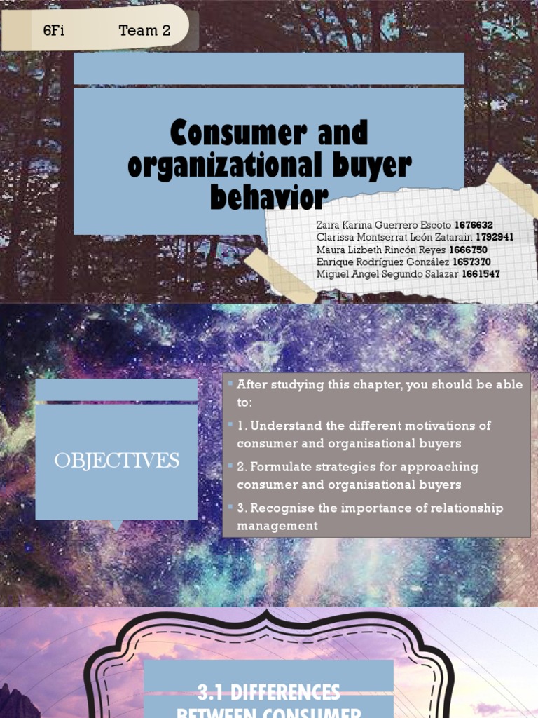 Consumer vs. Organizational Buyer Behavior | PDF | Consumer Behaviour ...
