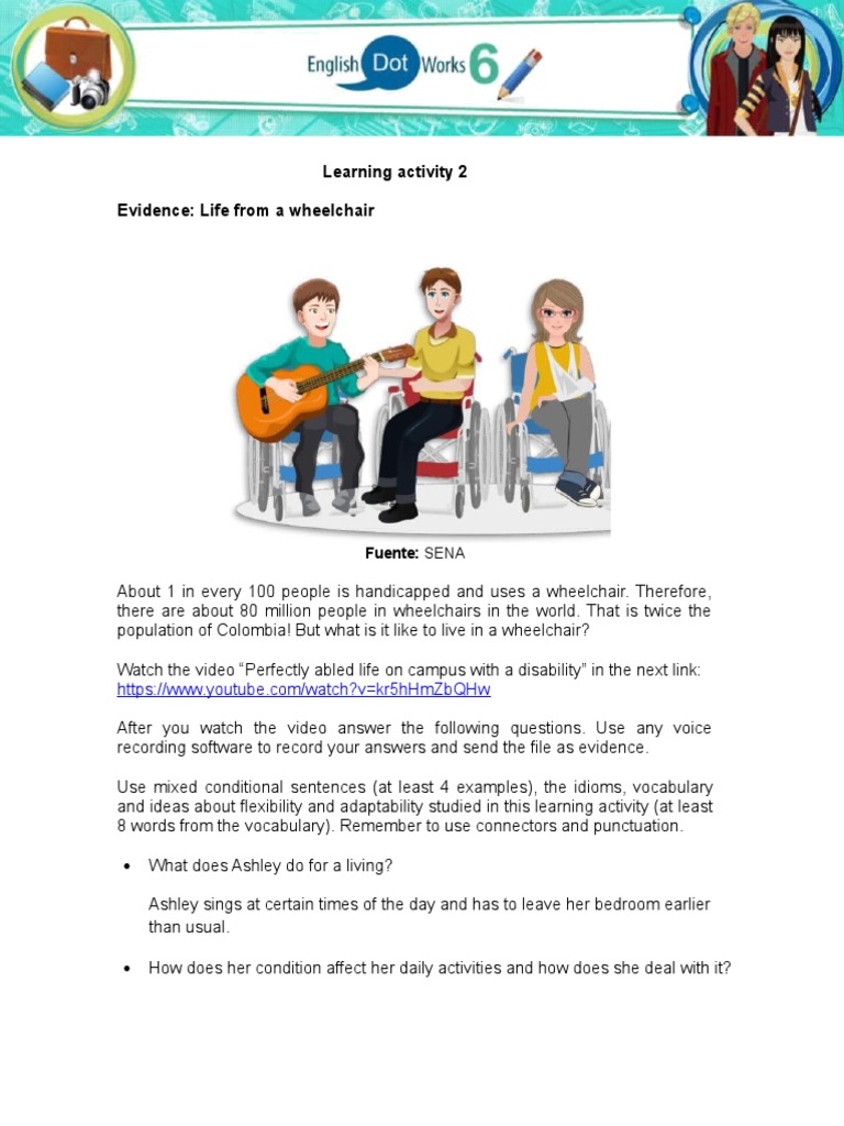 Learning Activity 2 Evidence: Life From A Wheelchair: Fuente: SENA ...
