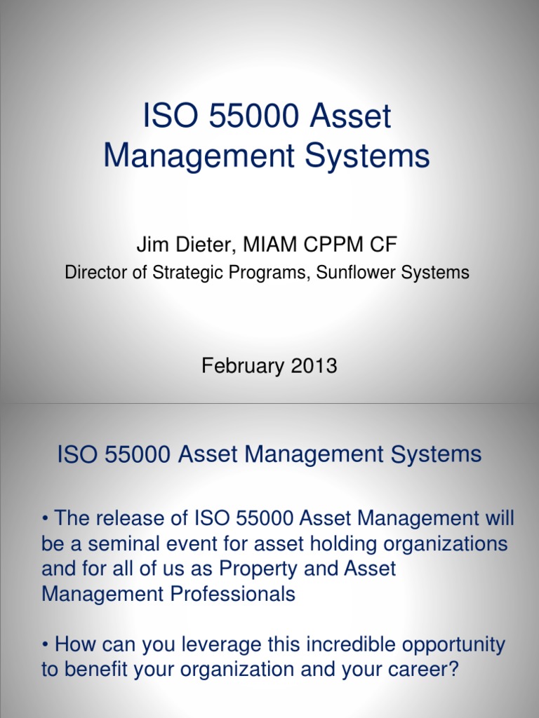 ISO 55000 for Asset Managers | PDF | Audit | Economies