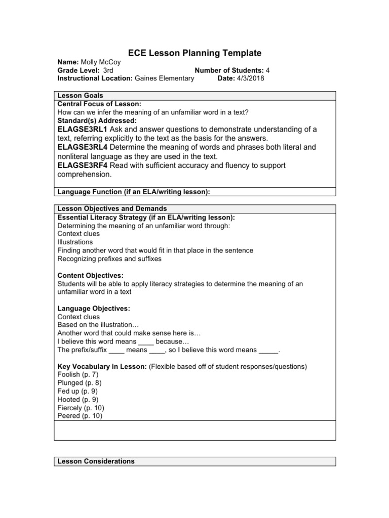 Observation 2 Lesson Plan | PDF | Reading Comprehension | Pedagogy