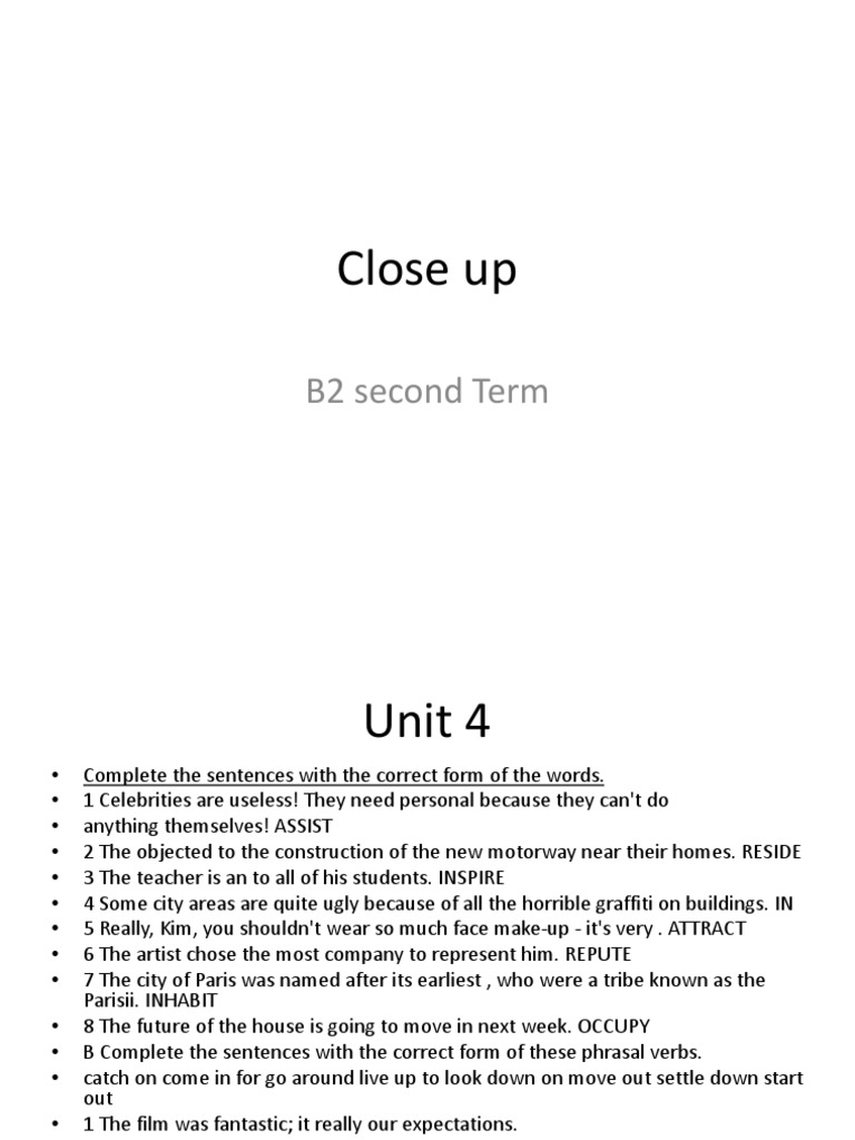 Close Up b2 | PDF