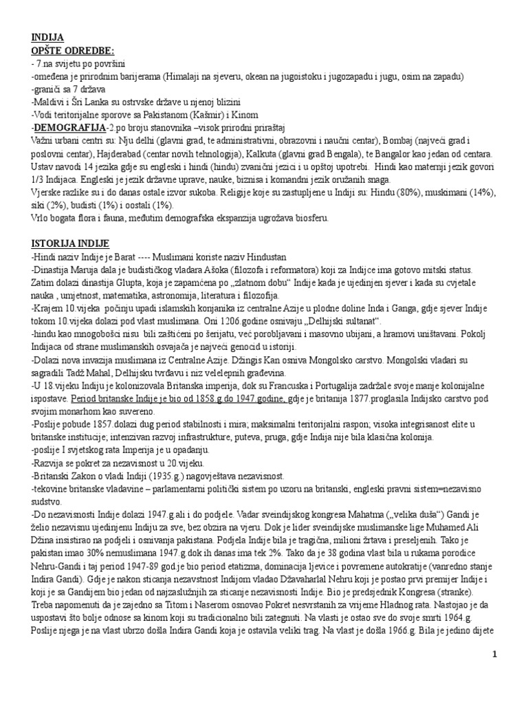 Izvanevropske Drzave | PDF